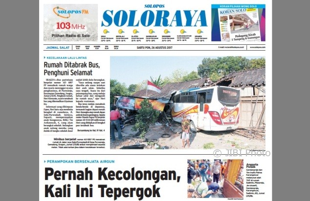 SOLOPOS HARI INI: Soloraya Hari Ini: Rumah Ditabrak Bus, Penghuni Selamat SOLOPOS HARI INI: Soloraya Hari Ini: Rumah Ditabrak Bus, Penghuni Selamat